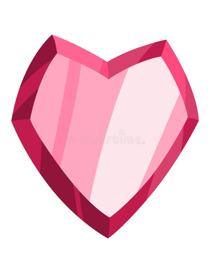 Heart of Precious Stone Game Icon. Vector Cartoon Game Ui Symbol Stock ...