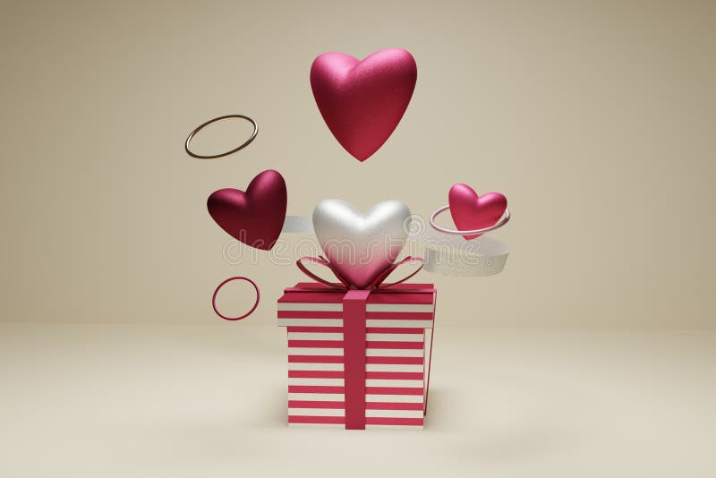 Heart present box stock photo. Image of shape, decoration - 208312640