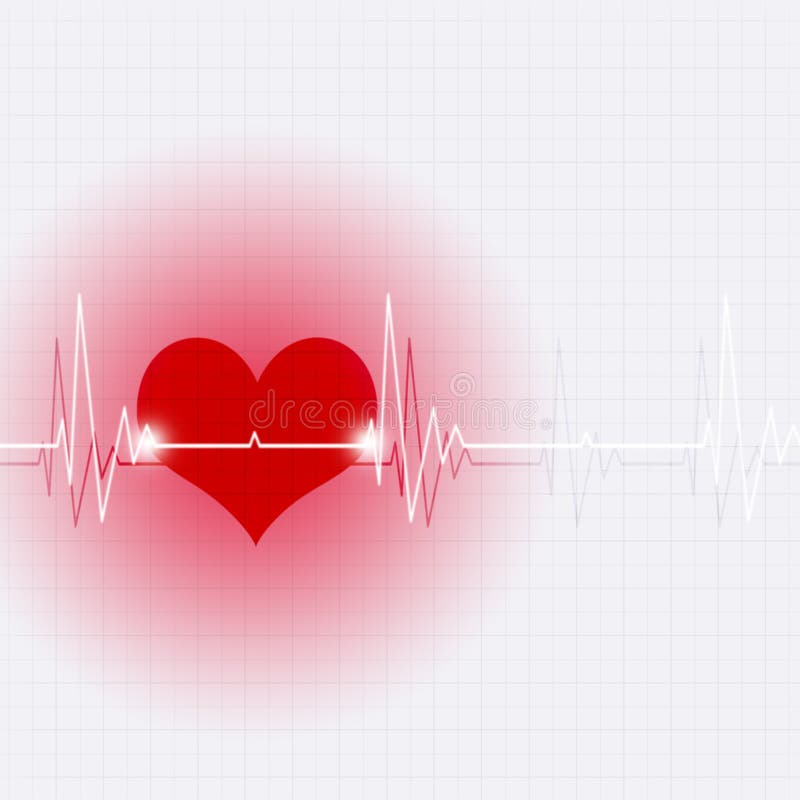 Heart Rhythm Bright Background Stock Illustration - Illustration of ...