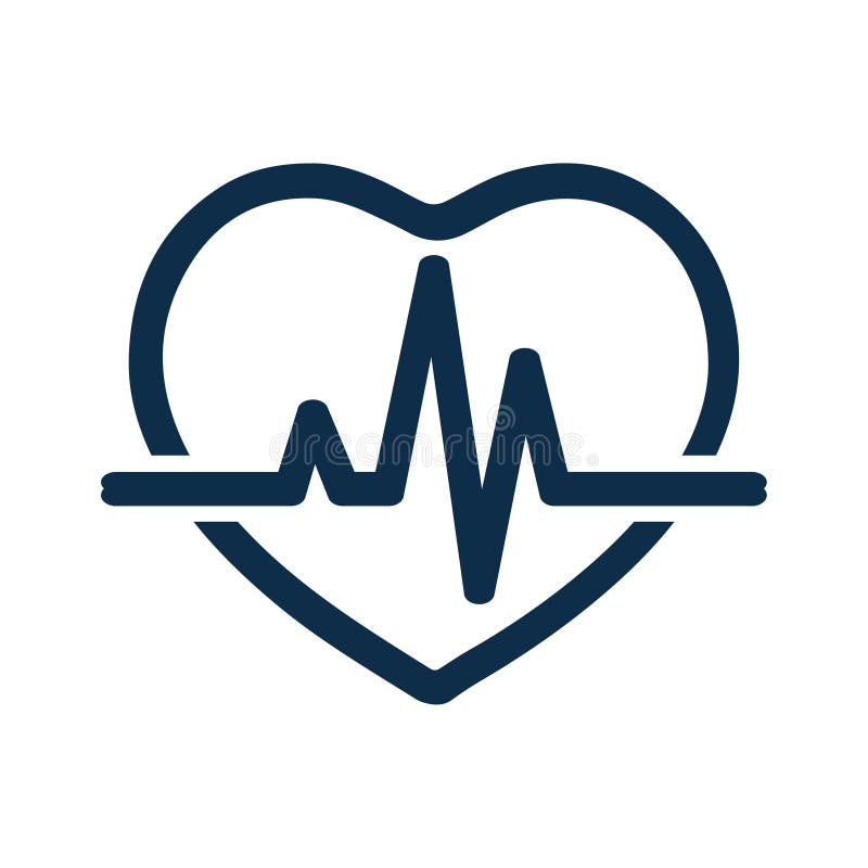 Heart Pulse/ Heart Beat Icon Stock Vector - Illustration of pulse ...