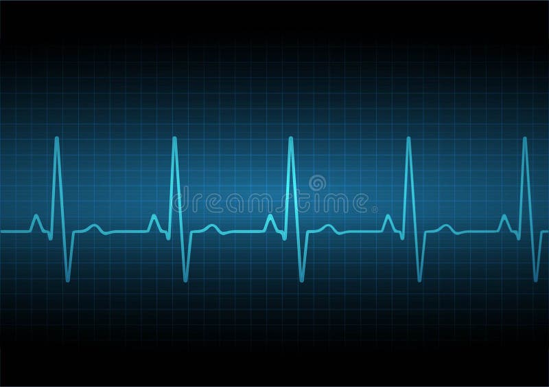 Heart Rate Graph. Heart Beat. Ekg Icon Wave. Turquoise Color Stock ...
