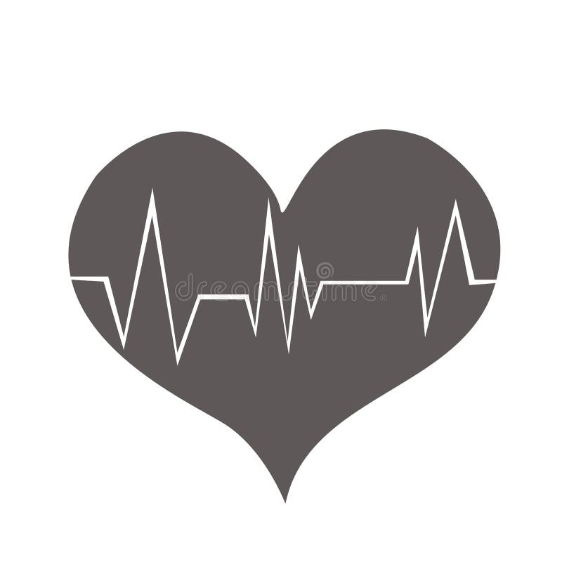 Heart Pulse. Heart Beat Vector Stock Vector - Illustration of happiness ...