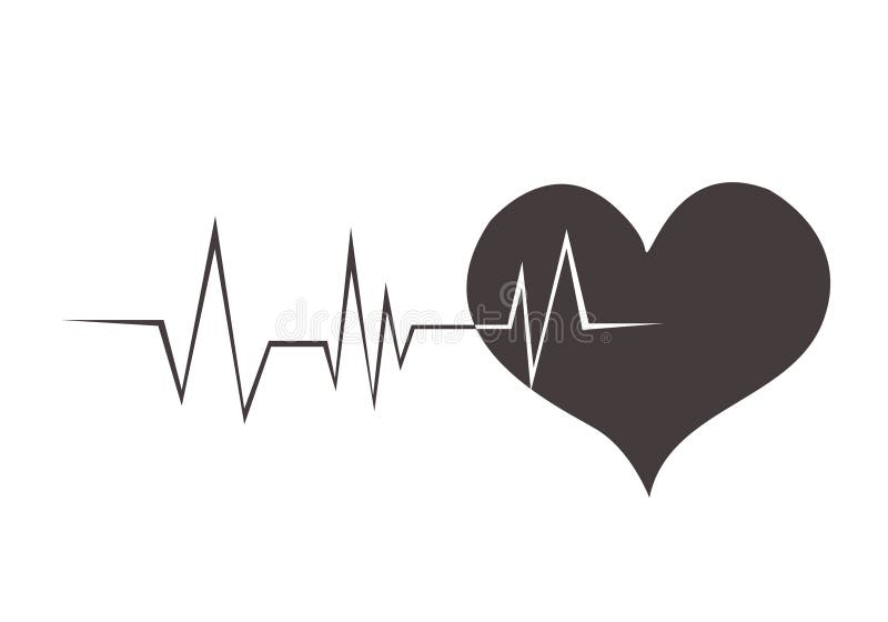 Heart pulse. Heart beat stock vector. Illustration of modern - 276000911