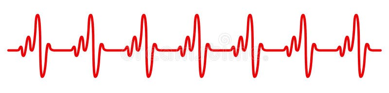 Heart Pulse One Line Cardiogram Heartbeat Vector Stock Illustrations ...