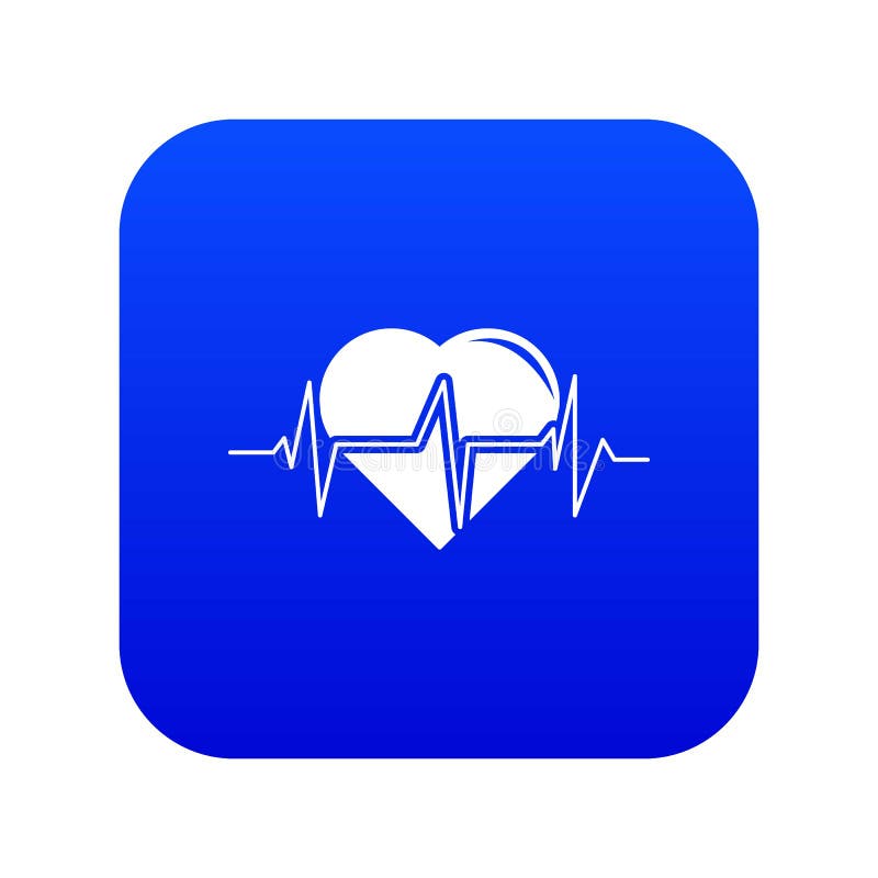Heart Rate Pulse Icon Medical Vector Illustration Blue Background ...