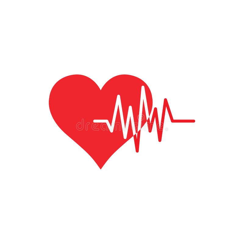 Heart Pulse Icon Graphic Design Template Vector Stock Vector ...