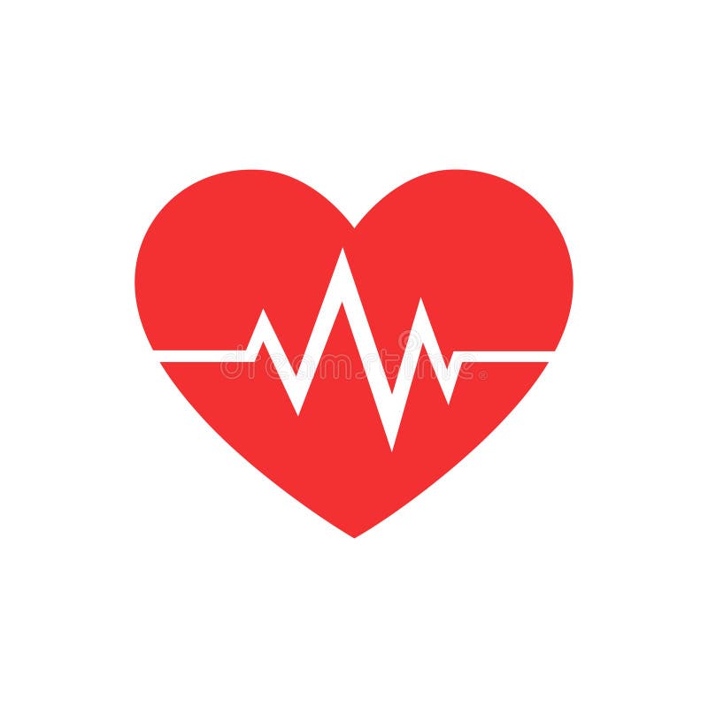 Heart Pulse Icon. Heartbeat Pulse Flat Vector Icon for Medical Stock Vector - Illustration of ...