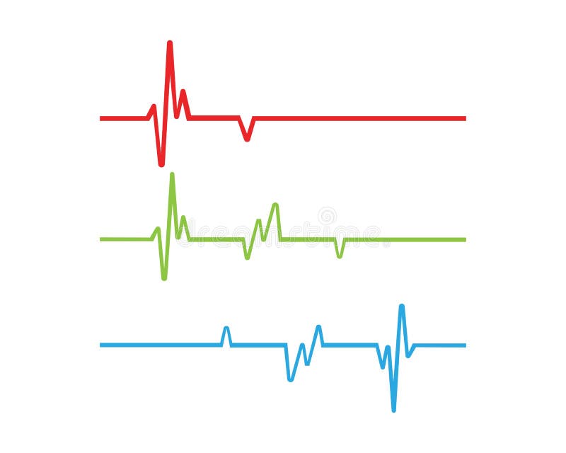 Heart Pulse Logo Icon Template Vector. Stock Vector - Illustration of ...
