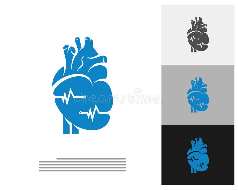 Heart Pulse Logo Vector Template, Creative Human Heart Logo Design ...