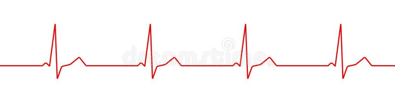 Heart Pulse, One Line, Cardiogram. Vector Illustration Stock Vector ...