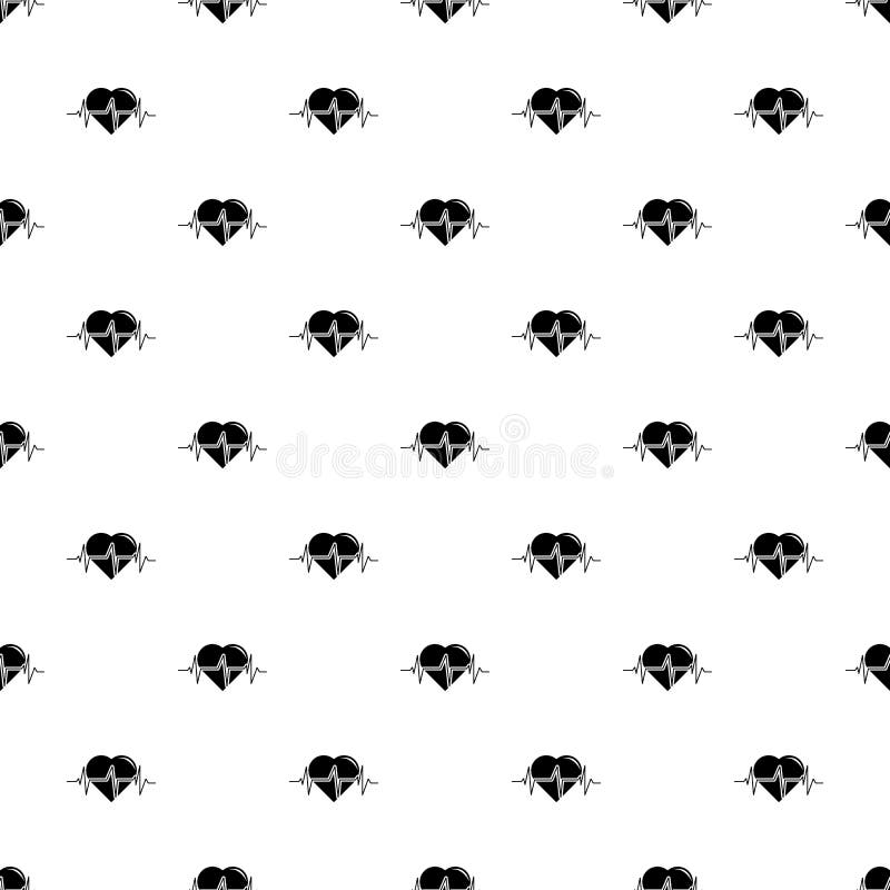 Heart Pulse Pattern Vector Seamless Stock Vector - Illustration of ...