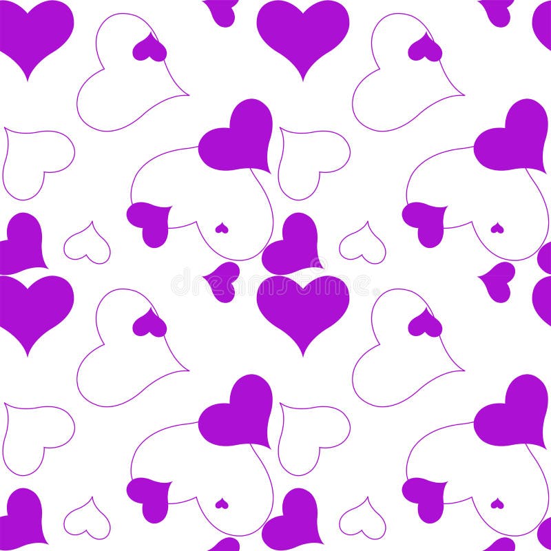 Heart purple pattern stock vector. Illustration of element - 12788895