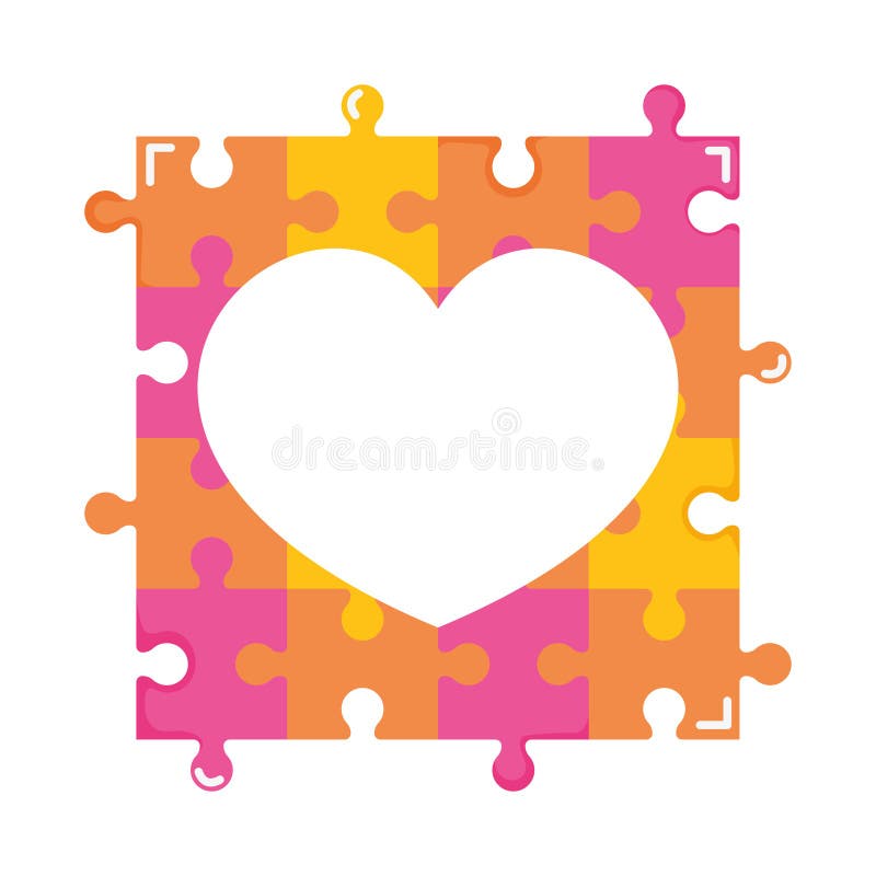 Heart in puzzle pieces stock vector. Illustration of solution - 273154936 Heart in puzzle pieces stock vector. Illustration of solution - 273154936