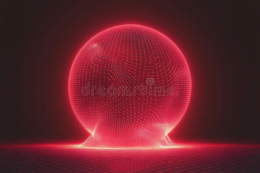 The Heart of Quantum Computing, Emitting Energy Waves, Illuminated Data ...