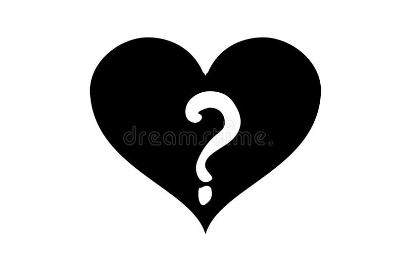 Heart in question stock vector. Illustration of doubt - 4111966