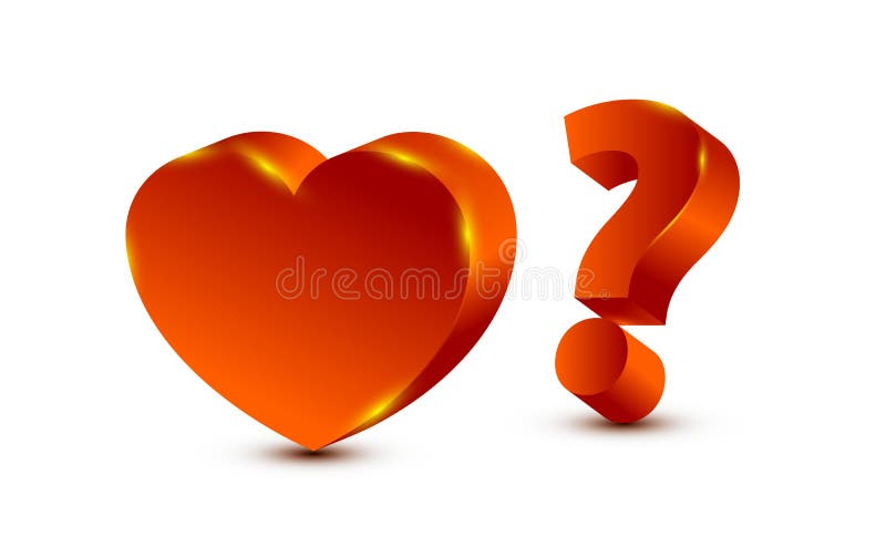 Question Mark Heart 2 stock illustration. Illustration of love - 24468996