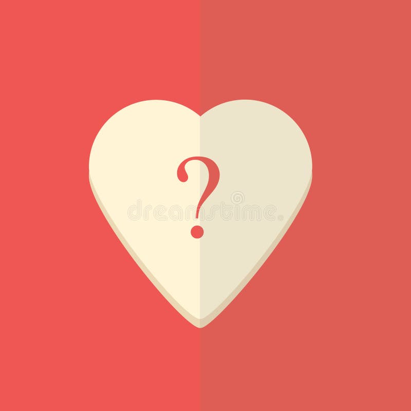 Heart and question mark stock vector. Illustration of passion - 31821201