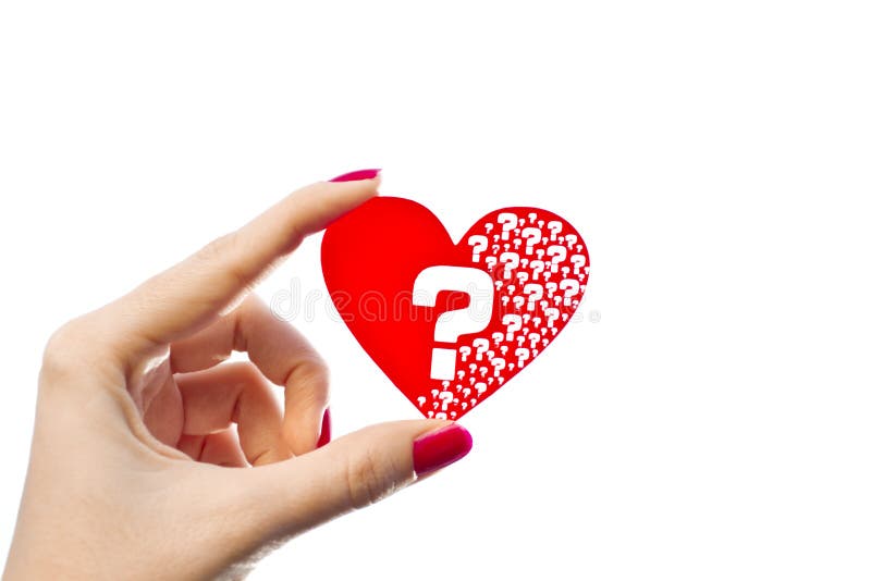Heart questions stock photo. Image of relations, marks - 28790590