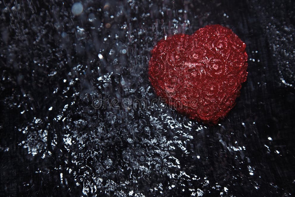 Heart in rain stock photo. Image of rain, object, droplet - 36619454