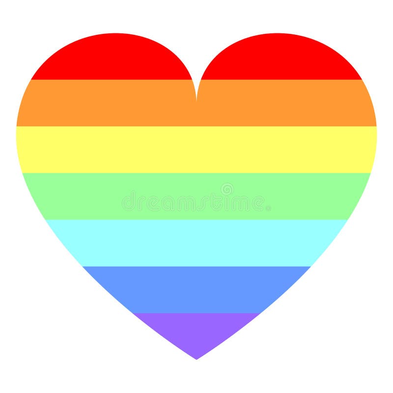 Heart in Rainbow Colors stock vector. Illustration of relationship ...