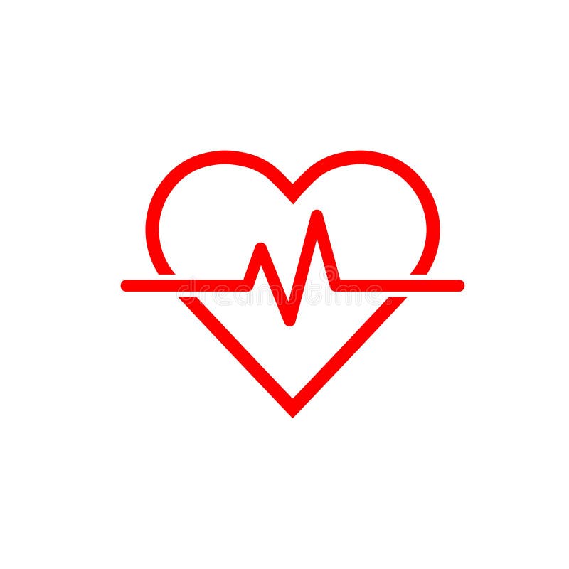 Heart Rate Design Element Over White Background Stock Illustration ...