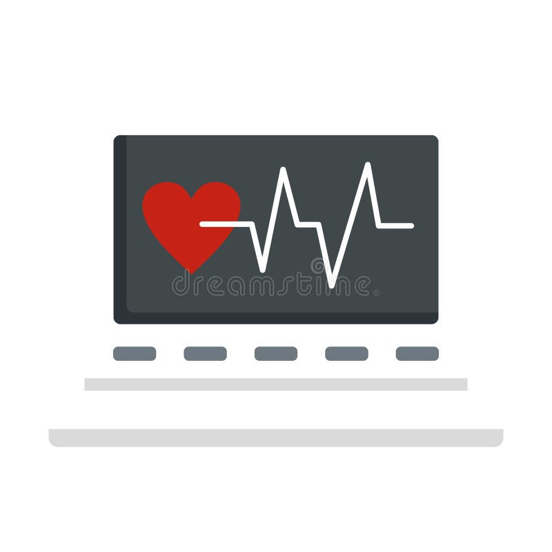 Heart Rate Equipment Icon Flat Isolated Vector Stock Vector ...
