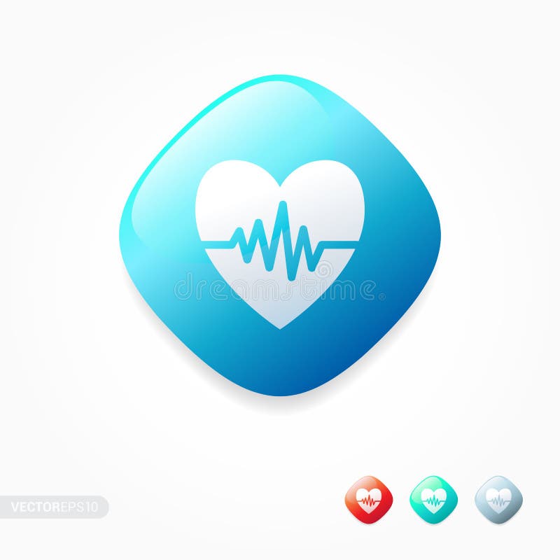 Heart Rate Phone Icon stock vector. Illustration of medicine - 198330429