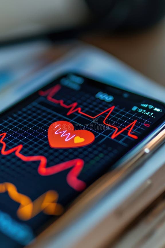 Heart Rate Monitor App Showing Decrease in Heart Rate after Meditation ...