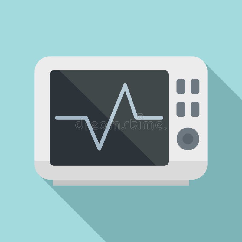 Heart Rate Monitor Icon, Flat Style Stock Vector - Illustration of life ...