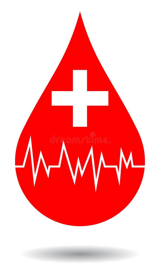 Heart Rate, Pulse, Blood Drop Stock Vector - Illustration of beats ...