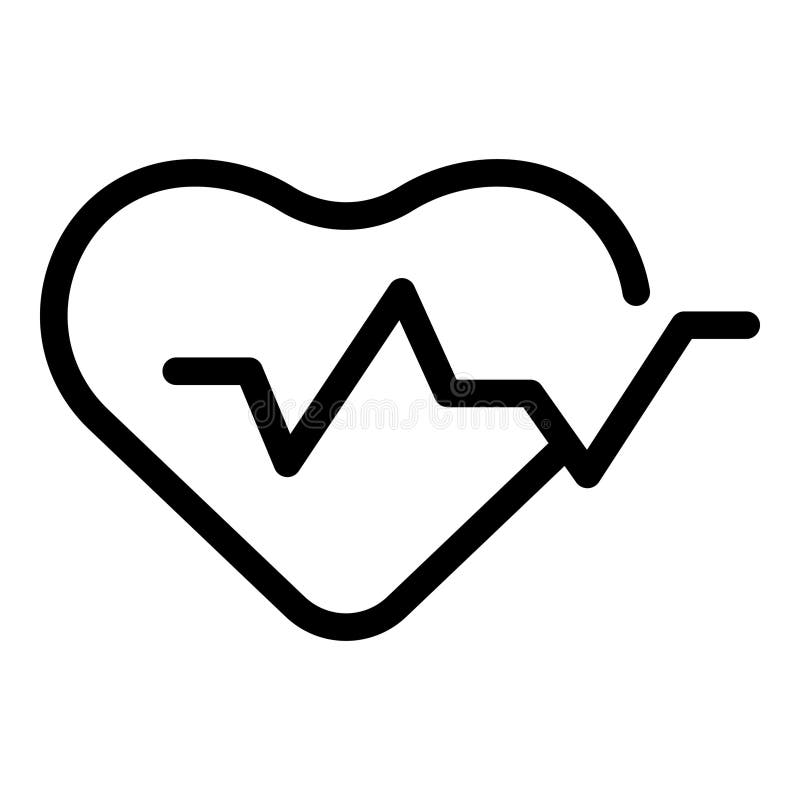 Heart Rate Runner Icon Outline Vector. Male Activity Stock Vector ...