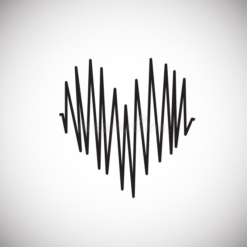 Heart Rate on White Background Stock Vector - Illustration of chronic ...