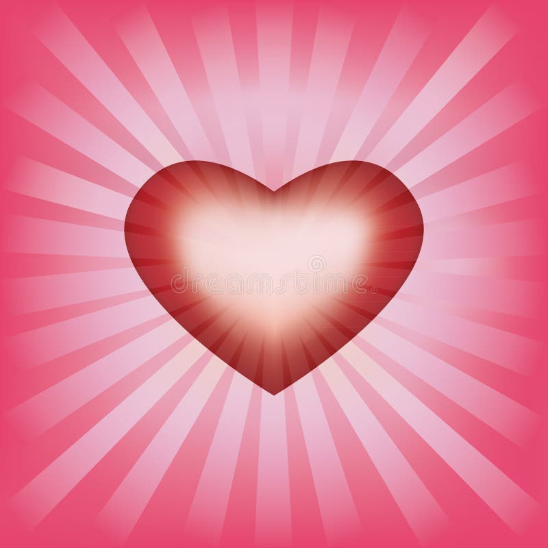 Heart with rays stock vector. Illustration of colorful - 22736241