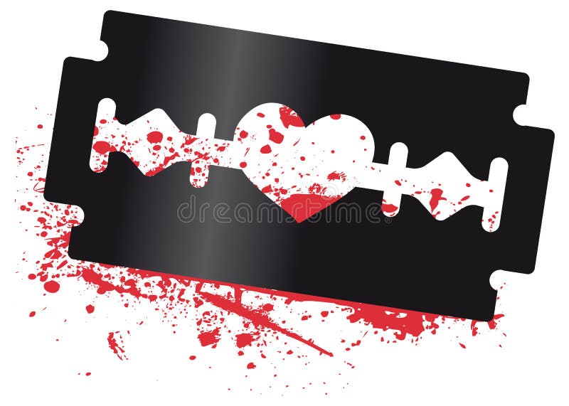 Heart Razor Blade Royalty Free Stock Photos - Image: 4376268