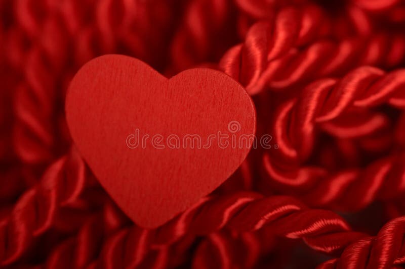 Heart with Red Braided Rope Stock Image - Image of devotion ...