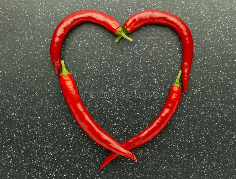 Heart red chili pepper stock image. Image of sign, chili - 50109941