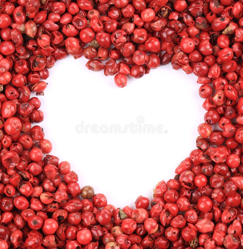 Heart in red pepper. stock photo. Image of grain, natural - 39672722