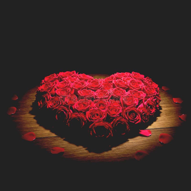 Heart with Red Roses Loving Stock Image - Image of love, romantic ...