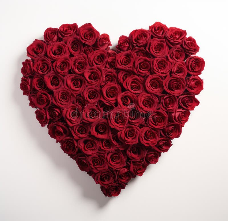 A Heart of Red Roses Symbolizing Everlasting Love - Generative AI Stock ...