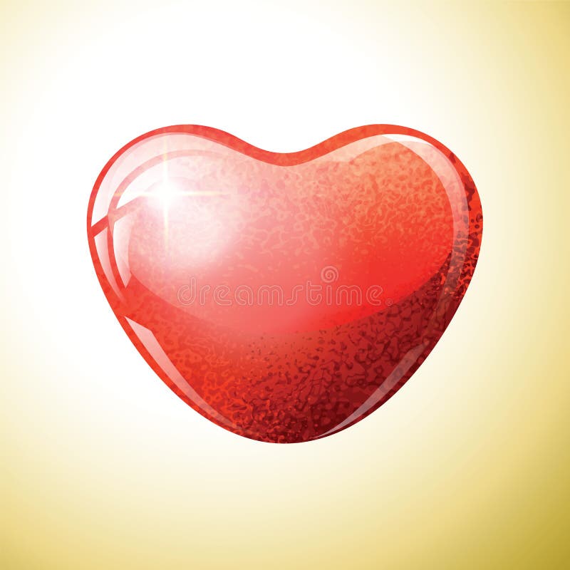 Heart Red Shape on Colorful Background. Stock Vector - Illustration of ...