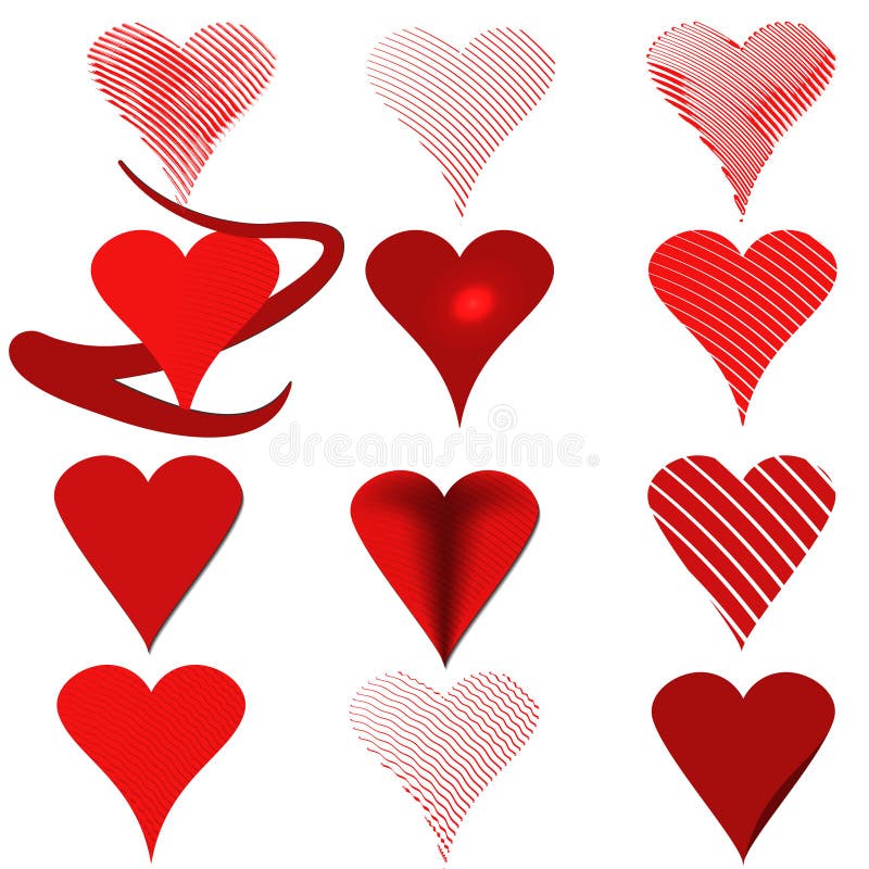 Heart red stock vector. Illustration of valentines, drawn - 70785613