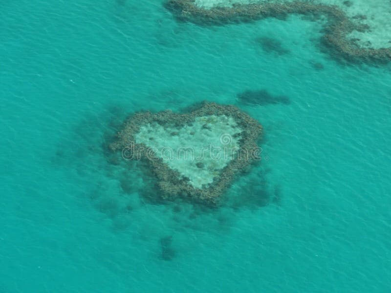 Heart Reef - the Great Barrier Reef Stock Photo - Image of wonders ...