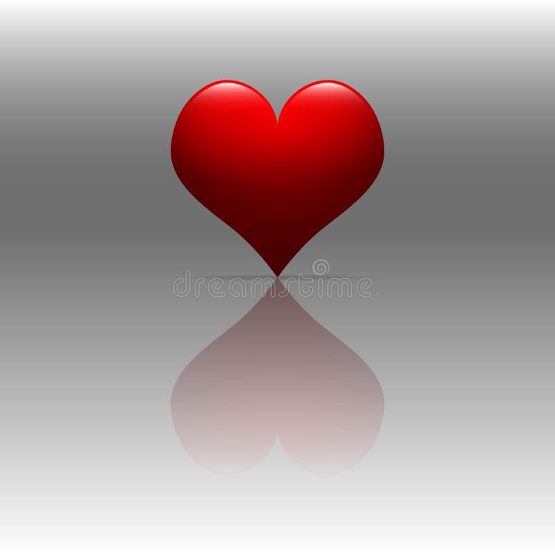 Heart reflection stock illustration. Illustration of seasonal - 12869274