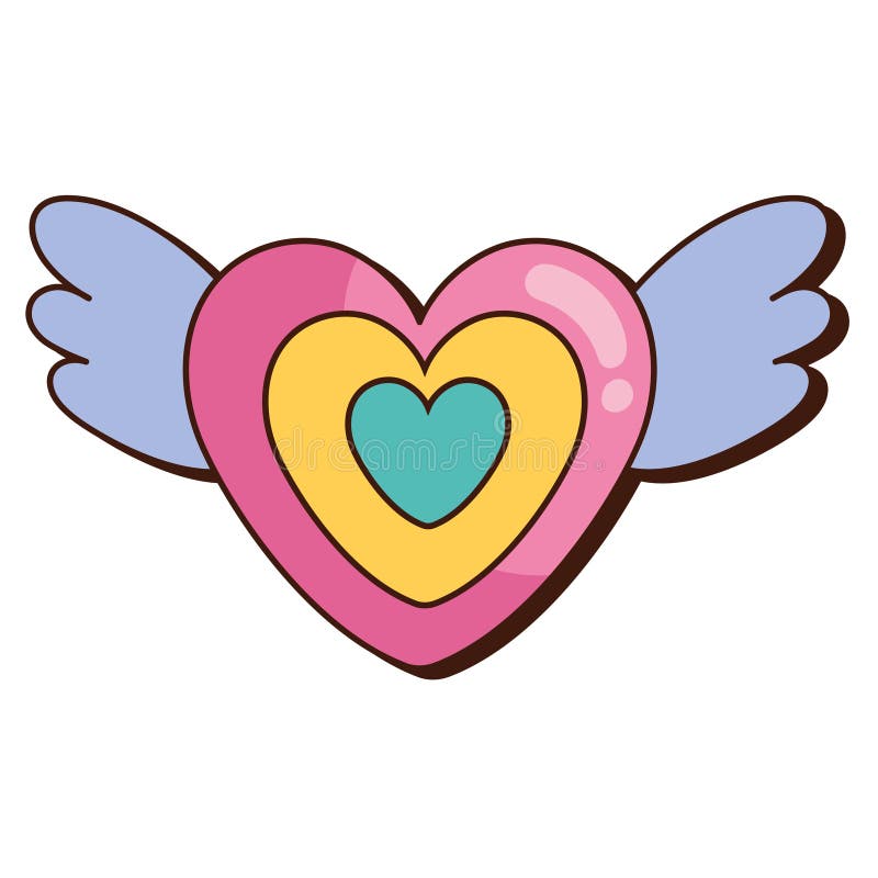 Heart retro icon stock vector. Illustration of trendy - 289521664