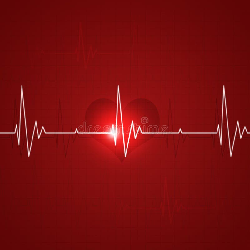 Ecg of a heart stock illustration. Illustration of life - 154886451