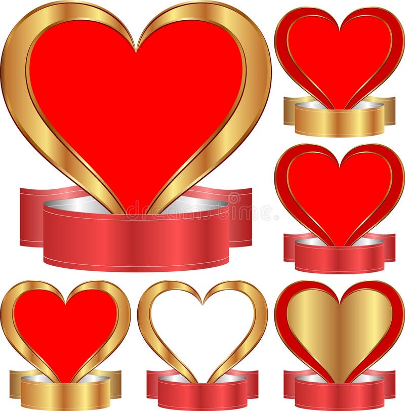 Heart with ribbon stock vector. Illustration of lover - 28880173