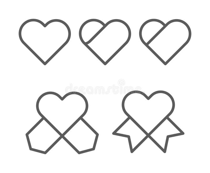 Heart ribbon design stock vector. Illustration of valentine - 224736622