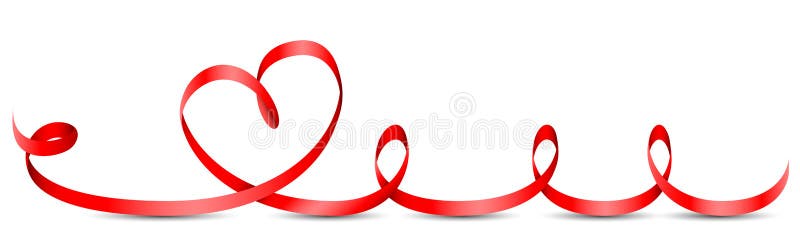 Heart Ribbon Isolated Vector Stock Vector - Illustration of concept ...