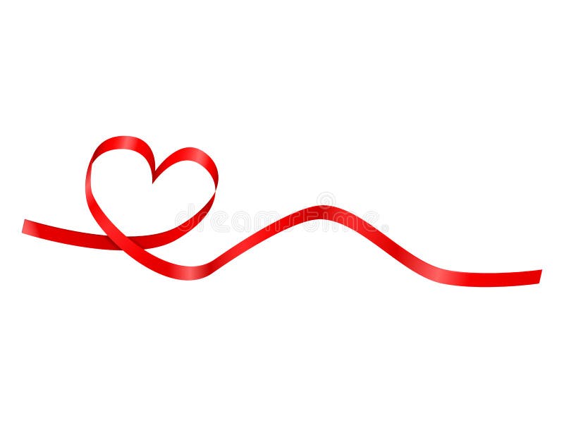 Heart ribbon stock vector. Illustration of gift, badge - 203949120