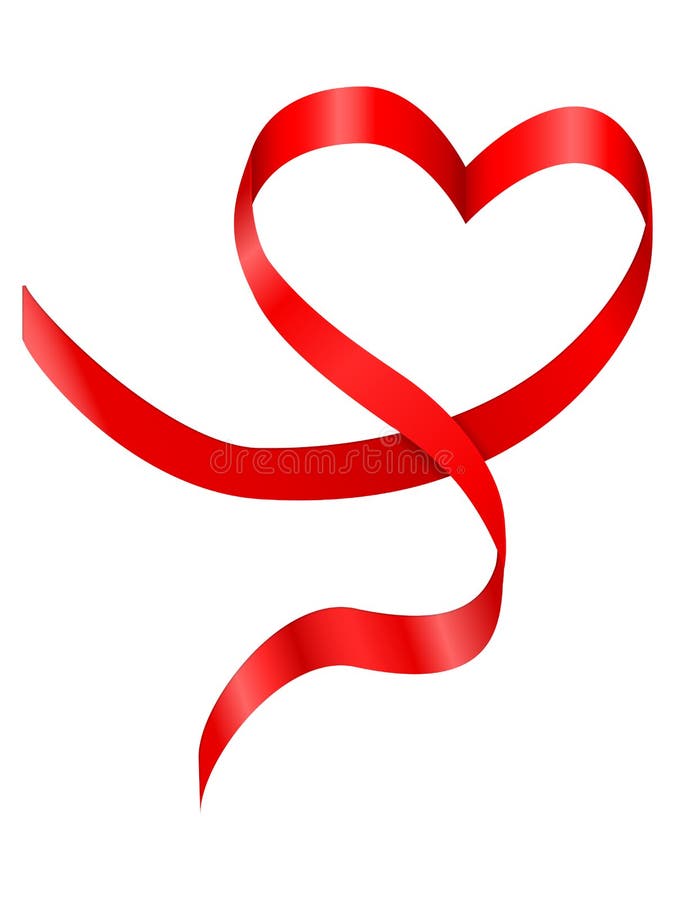 Heart ribbon stock vector. Illustration of heart, shape - 171119354